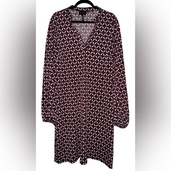 Laundry by Design | Dresses | Laundry By Design Burgundy And White ...